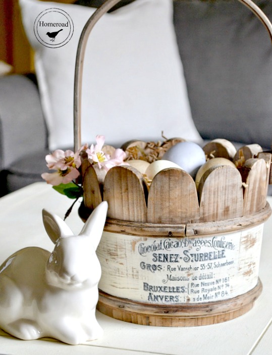 Wooden Easter Basket and a Transfer