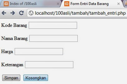 Cara Membuat Tombol Tambah Dengan PHP dan Mysql | Katabah Komarudin Tasdik