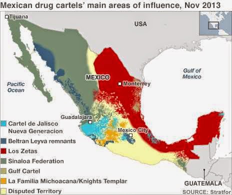 Frightening Drug Cartel Maps of Mexico