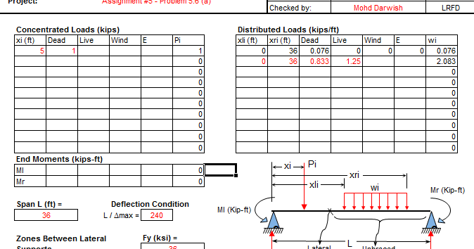 Steel Beam Design Excel Sheet - Design Talk