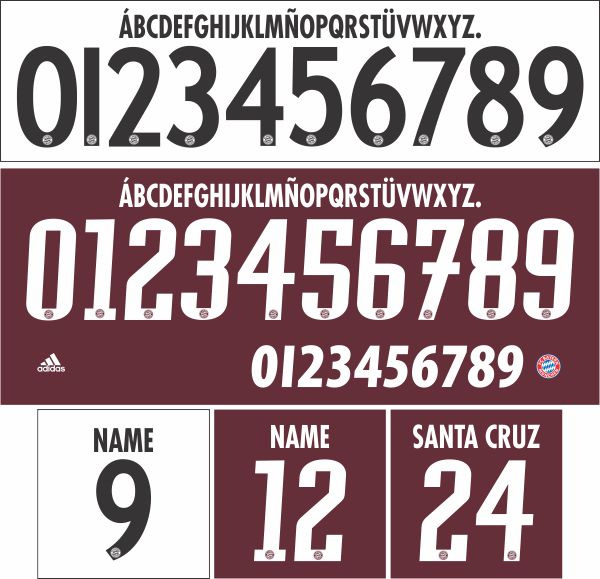 Bayern Munich 2006-07 UCL font