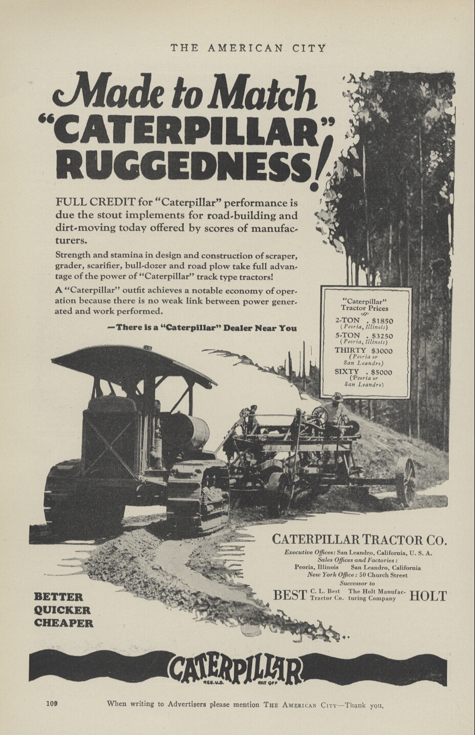 Vintage Advertising: Vintage Advertising: Caterpillar Tractors