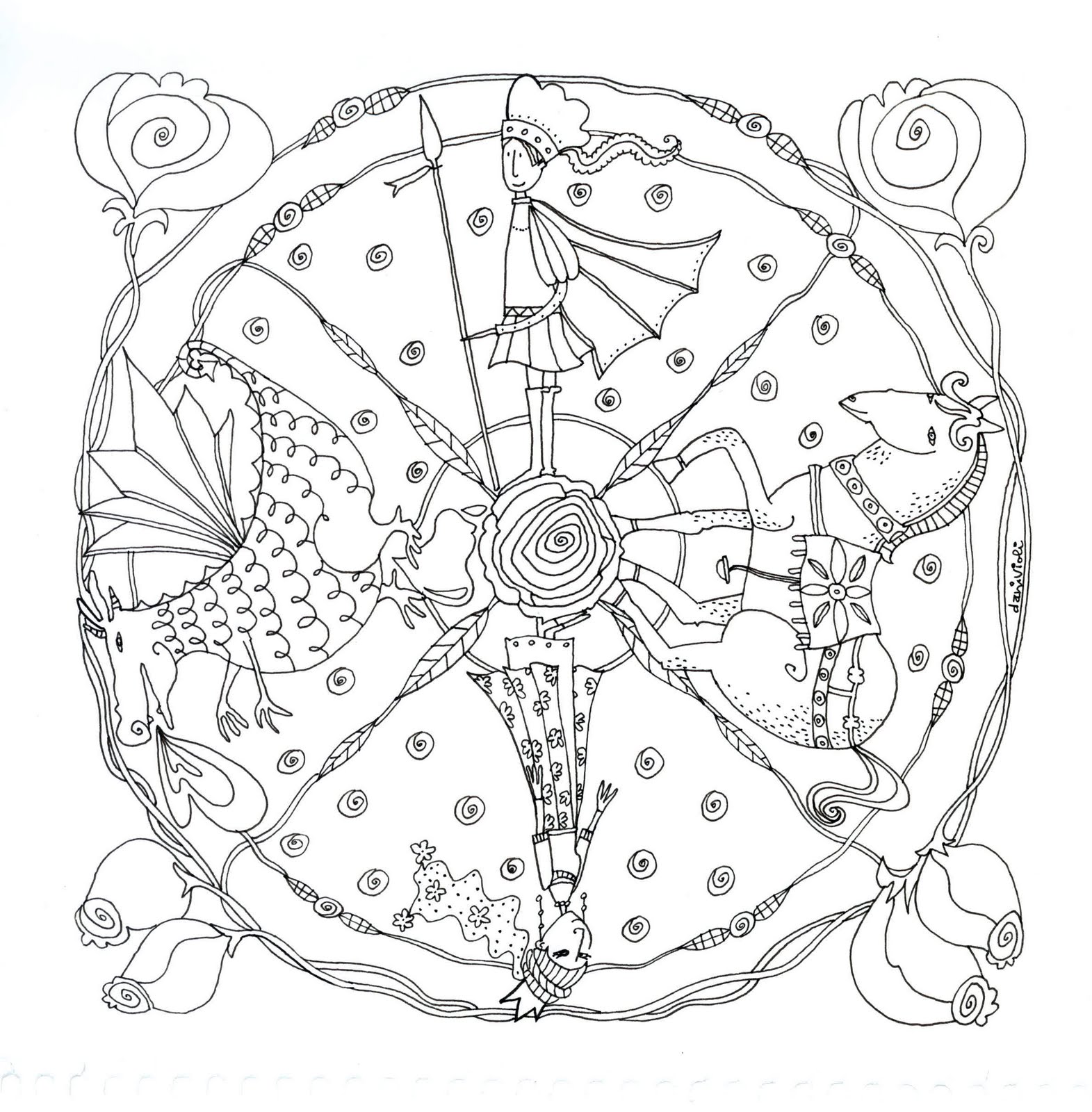 Mandala princesa para colorear - Imagui