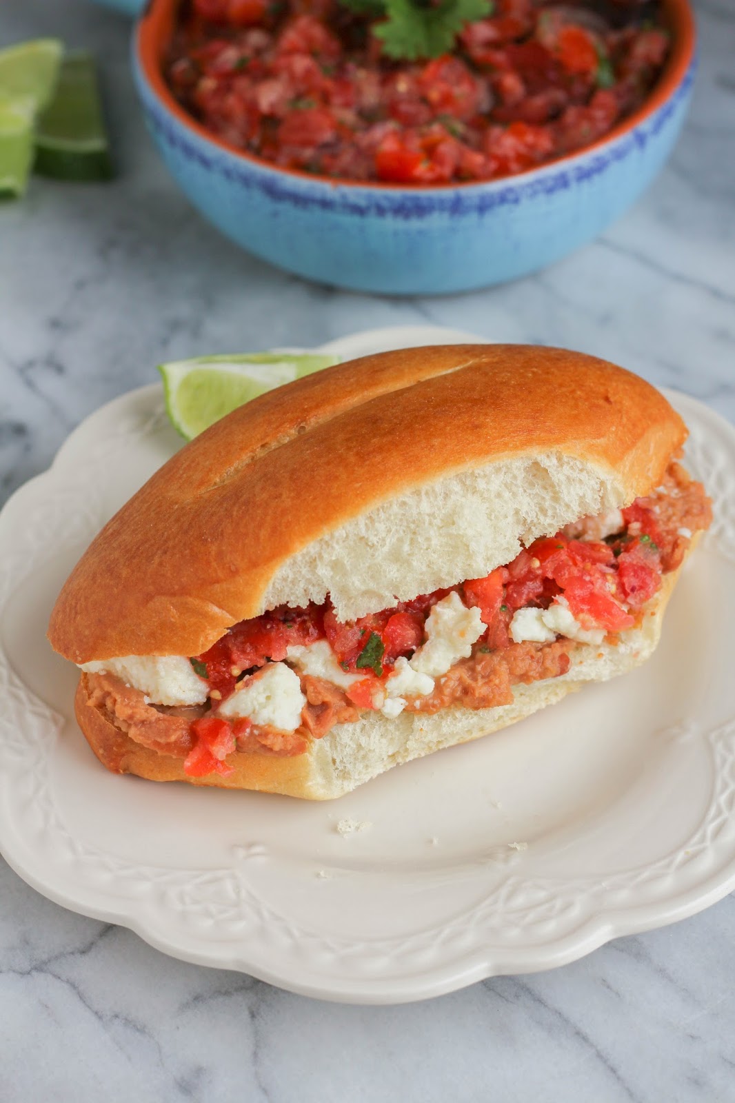 Mexican Torta Sandwiches + 5 Minute Salsa