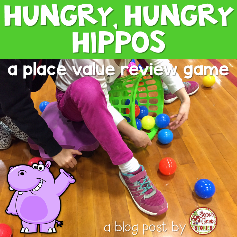 Hungry Hungry Hippos - Place Value Review - Second Grade Stories