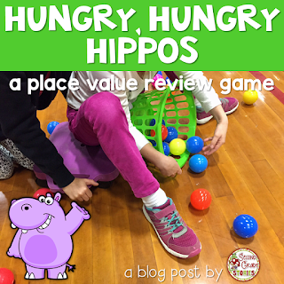 Hungry Hungry Hippos - Place Value Review - Second Grade Stories