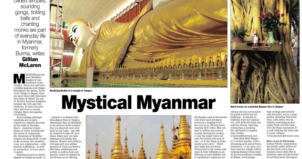 Gillian Mclaren Travel and Science Writer: Mystical Myanmar • Daily ...