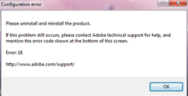 Adobe Illustrator error 16 - Fix