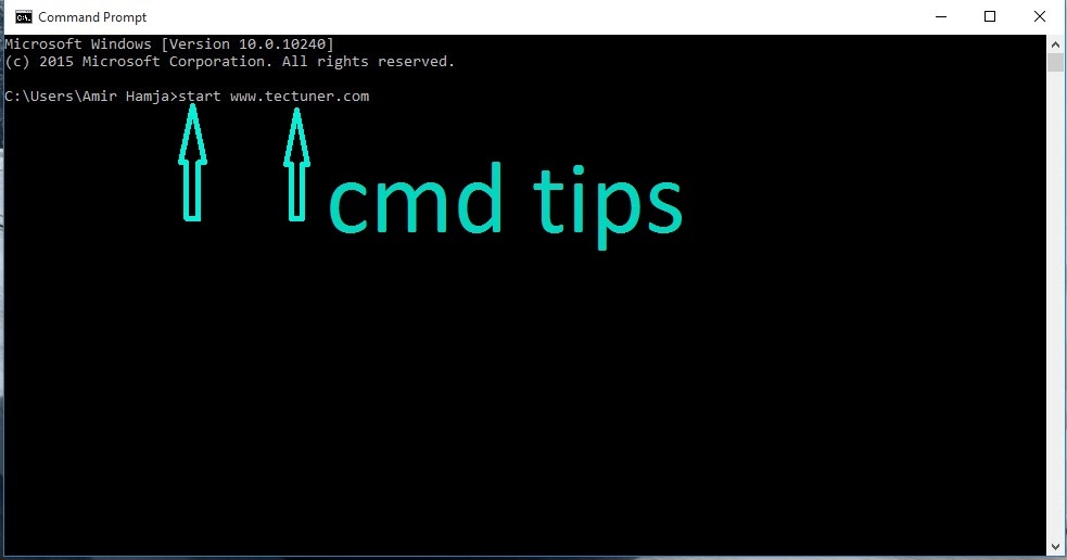 Command Prompt tips and Impress your friends by Command Prompt - Tectuner