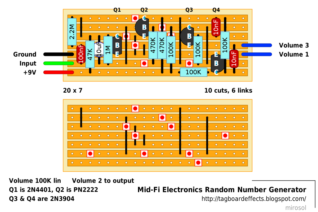 Guitar FX Layouts: Mid-Fi Electronics Random Number Generator
