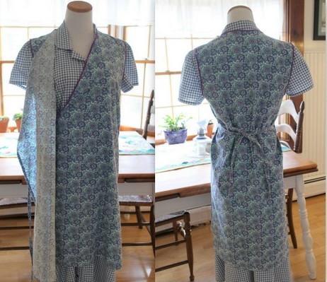 Lilacs and Springtime: Nan's 1940s Wrap Apron