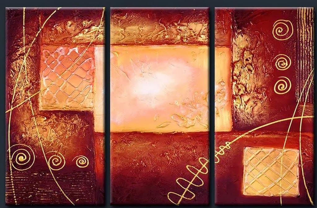 El arte es su máxima expresión : Cuadros Trípticos Abstractos Modernos