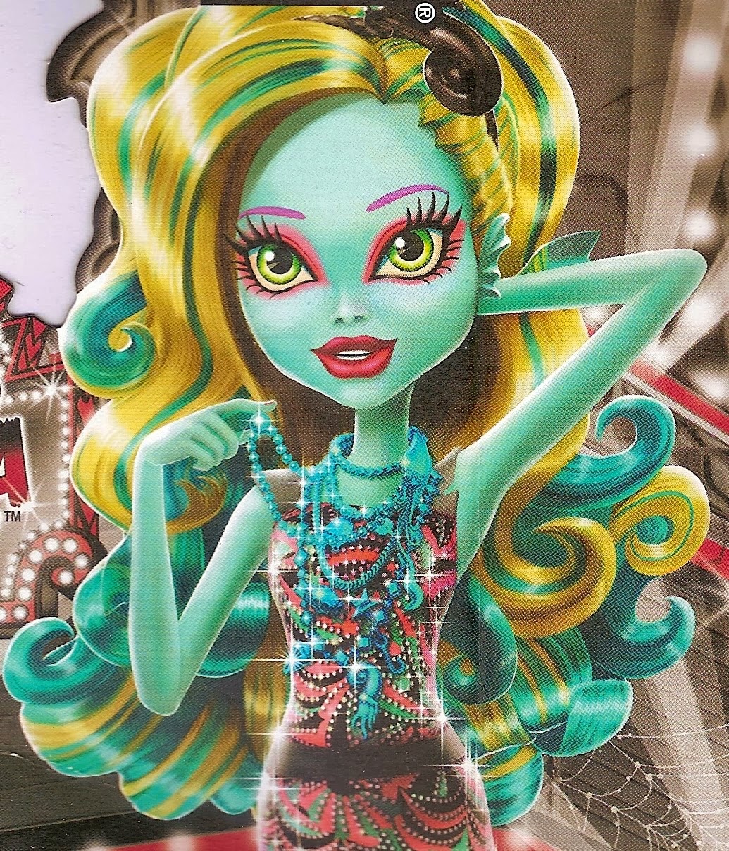 Arte Lucientes: MONSTER HIGH LAGOONA BLUE BLACK CARPET -AL DETALLE