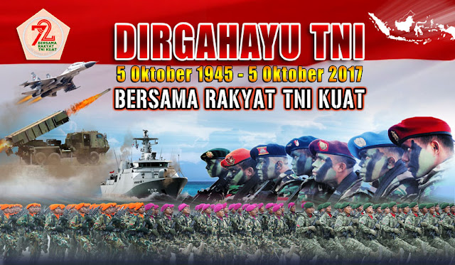 Logo resmi HUT TNI ke 74 lengkap dengan contoh Banner dan Baleho ...