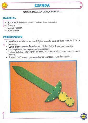 Espada de brinquedo molde para artesanato com eva - Ideias e ...