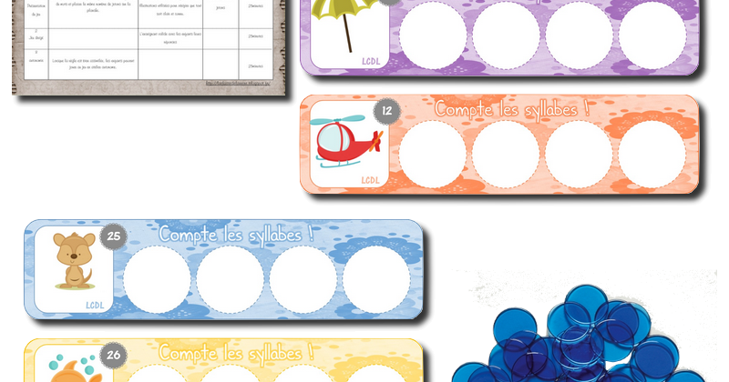 La maternelle de Laurène: Compte les syllabes