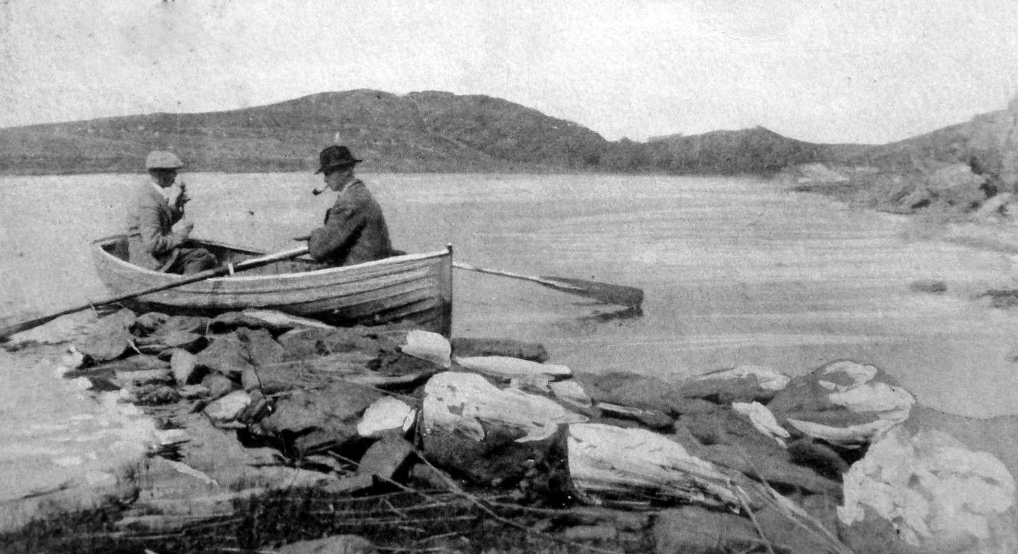 Tour Scotland: Old Photograph Fishing Colonsay Scotland