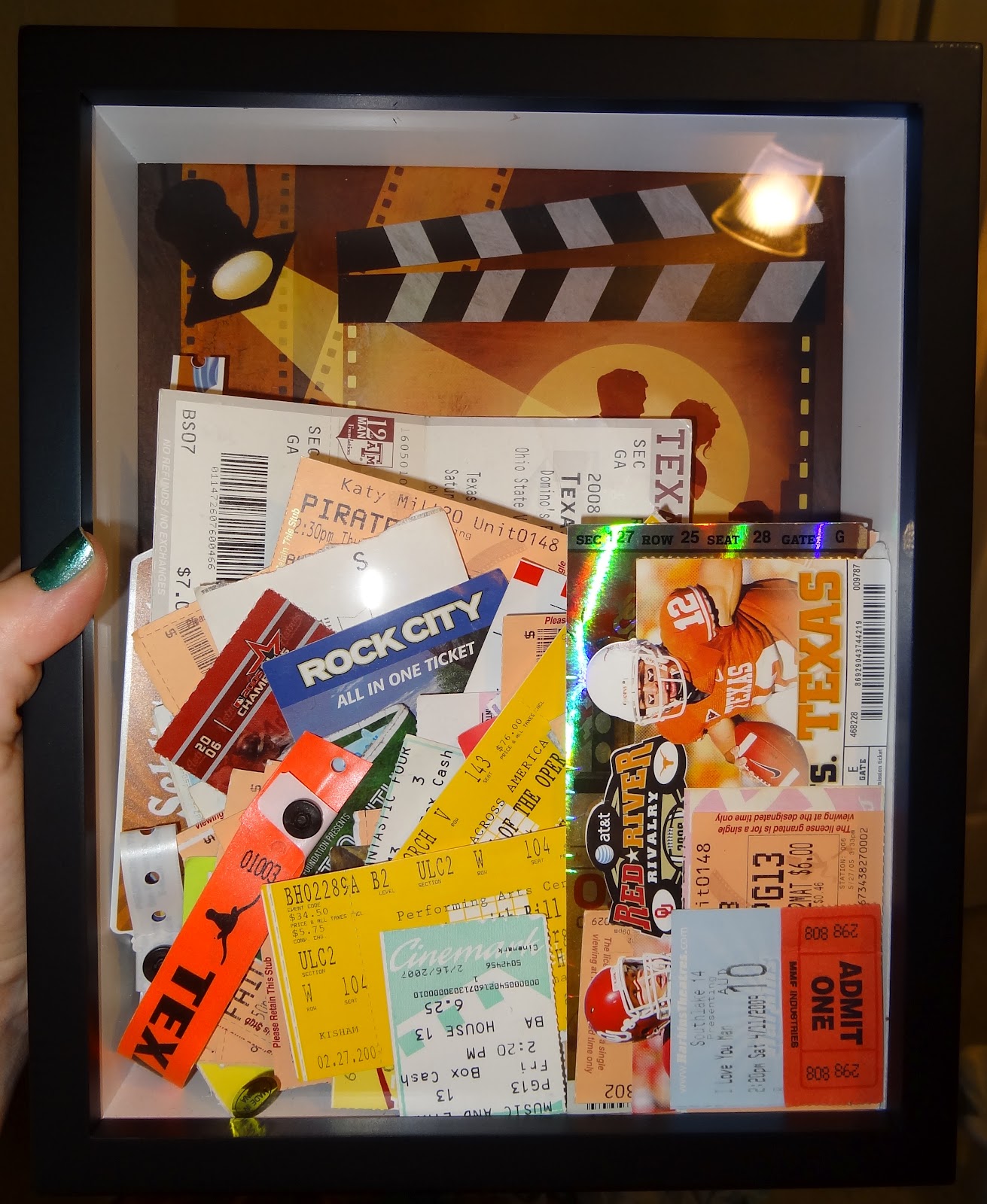 Adventures in LalaLand: DIY: Movie Ticket Shadow Box