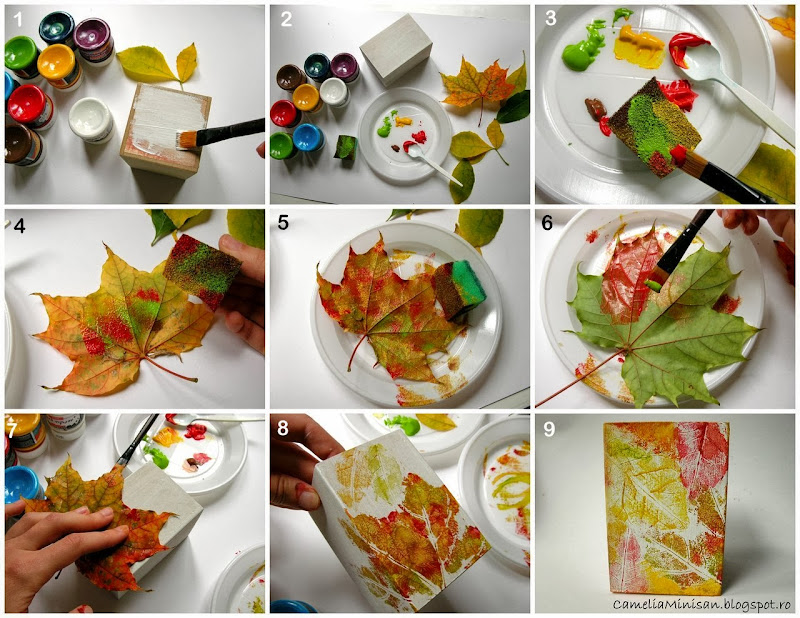 Camelia Minişan: Tutorial: Pictura cu frunze