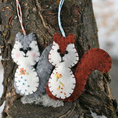 Free Felt Patterns: Free Felt Pattern > Woodland Squirrel Ornament