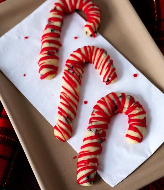 Cherry Lemon Candy Cane Cookies #Christmas #cookies - angrygeorgian