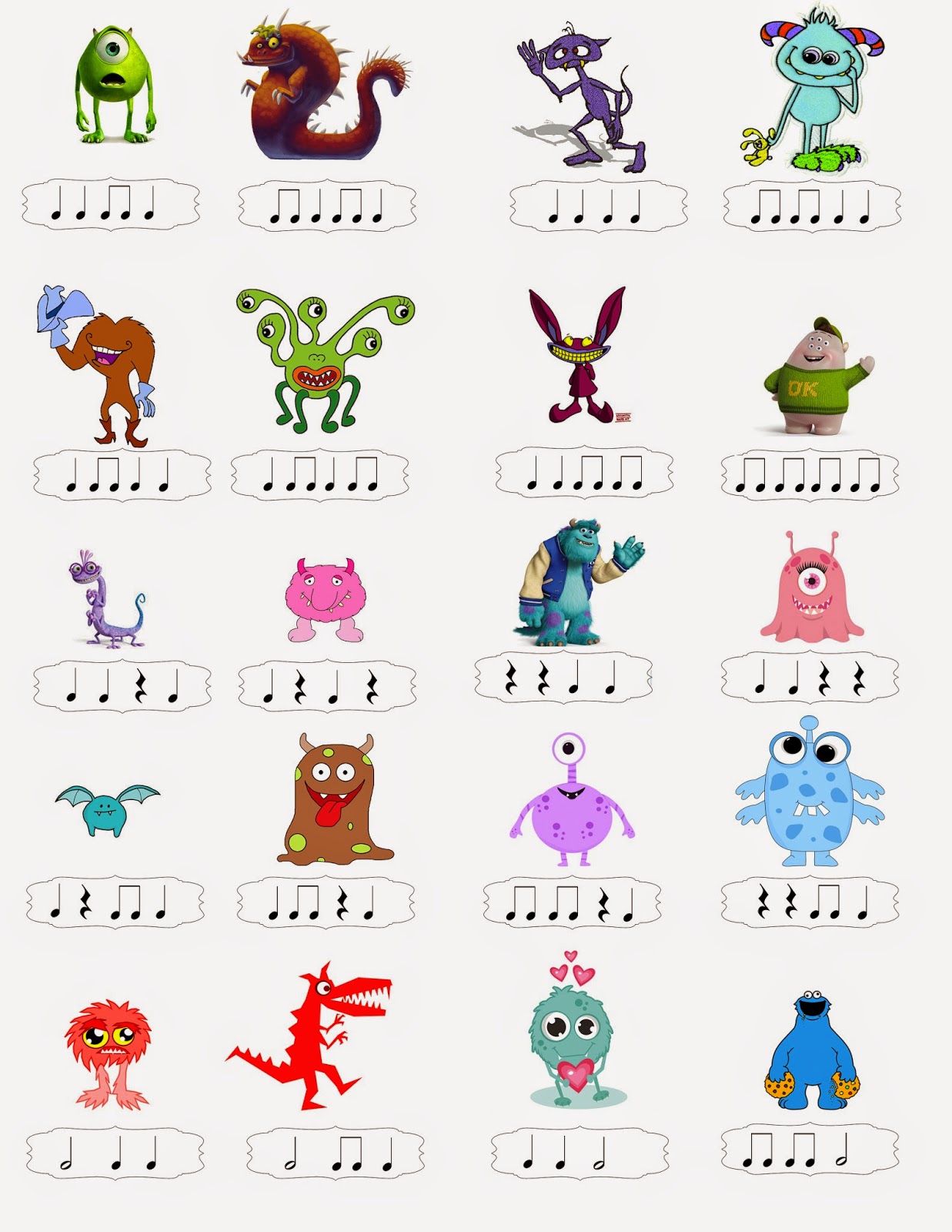 Music With Mrs. Tanenblatt: Rhythm Monsters