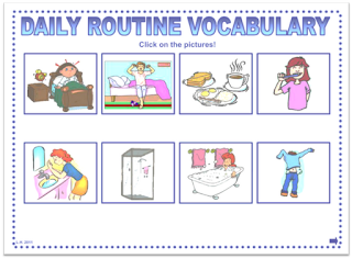 Cayon English Corner: DAILY ROUTINE VOCABULARY AND MORE
