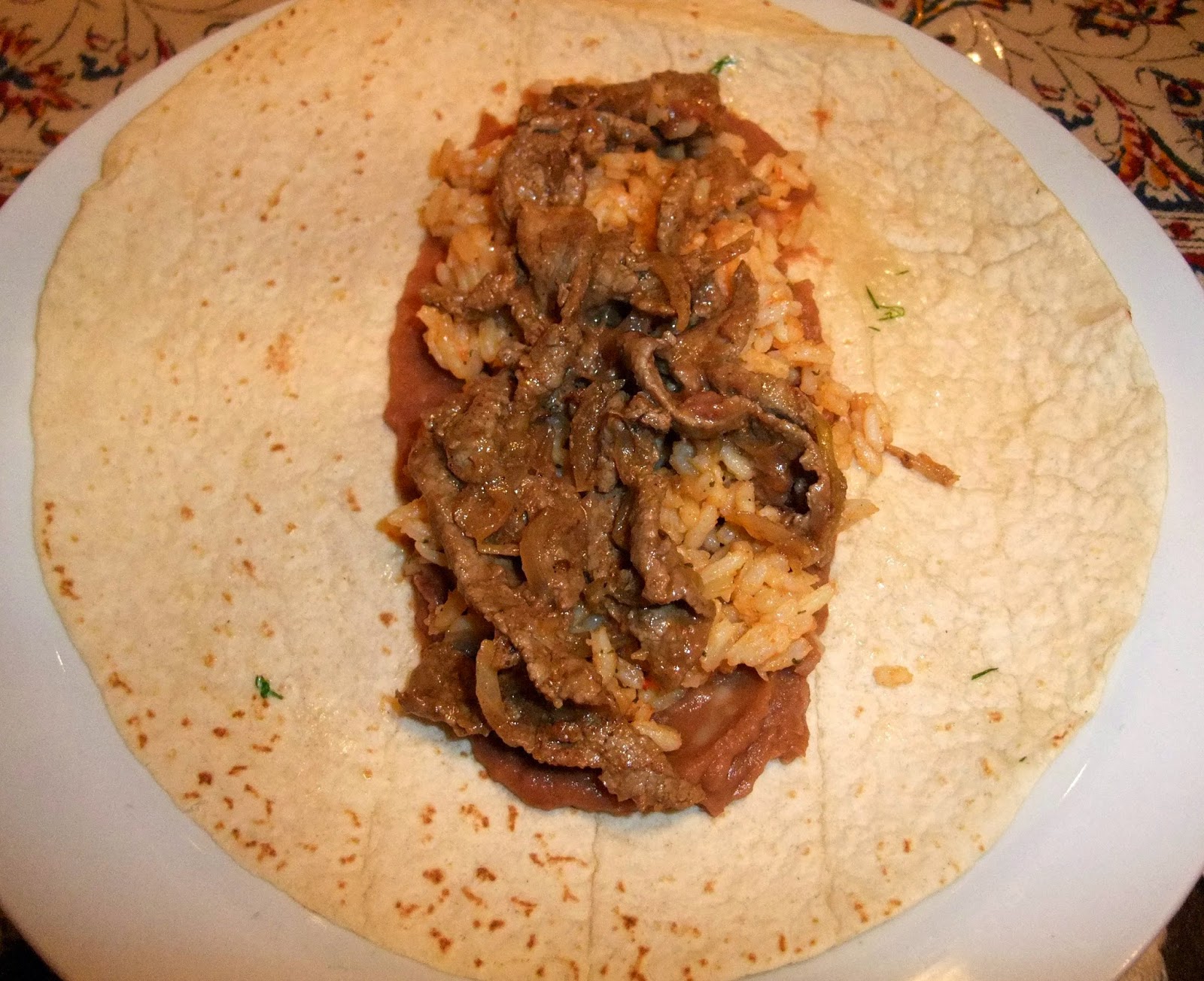 Susan's Savour-It!: Beef, Bean and Rice Burritos...