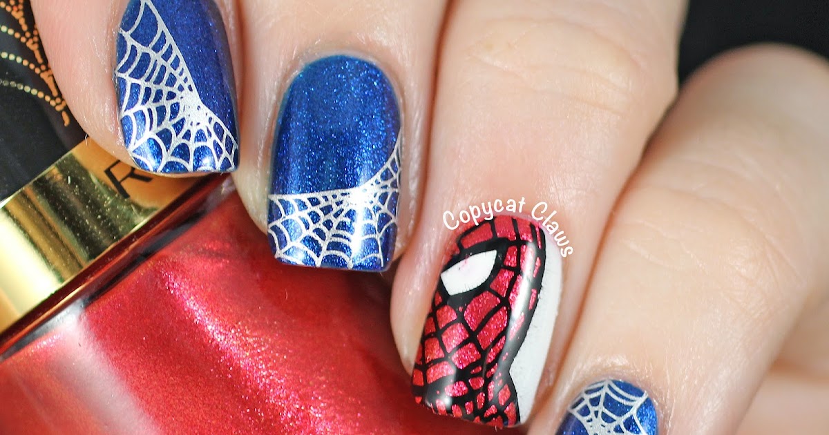 Spiderman Acrylic Nails