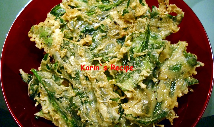 Karin's Recipe: Keripik Bayam (Spiced Amaranth Greens/Spinach Chips)