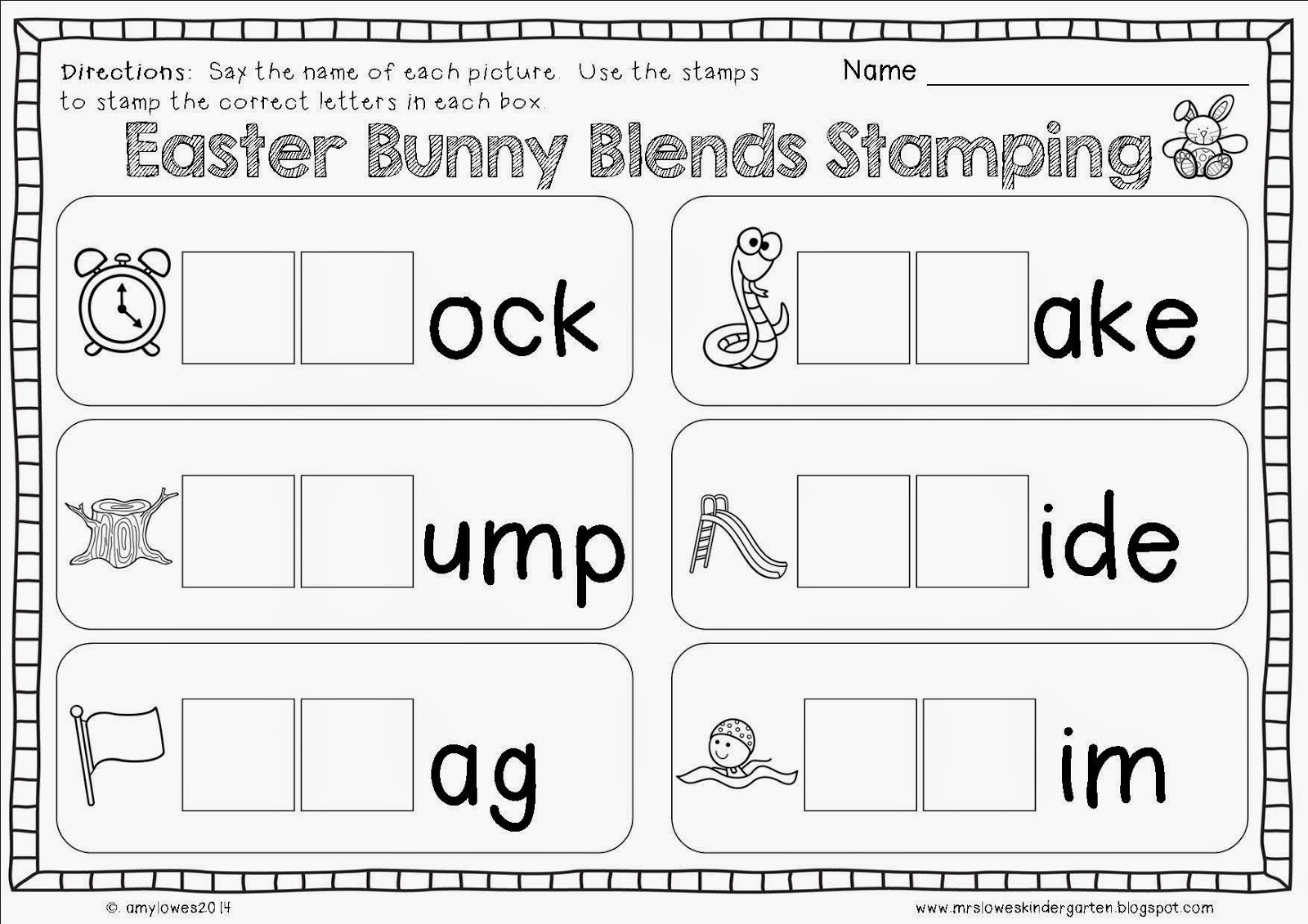 Mrs. Lowes' Kindergarten Korner: No Prep Easter Math and Literacy ...