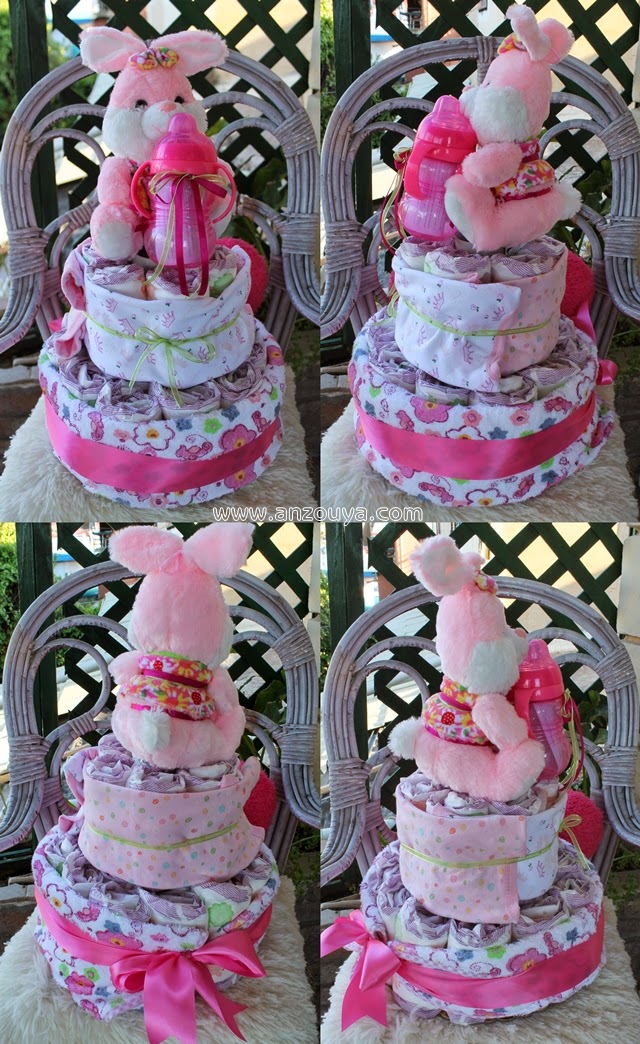 Anzouya: Easter Bunny Diaper Cake