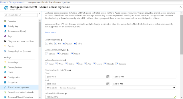 How to create and configure Azure Storage Account