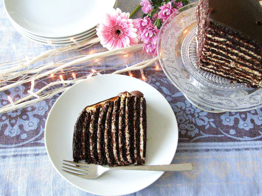 maple•spice: 10 Layer Chocolate Orange Truffle Cake