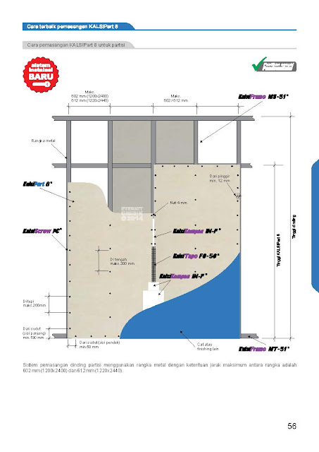 Cara dan aturan pemasangan kalsiboard, kalsifloor, kalsiclad ...