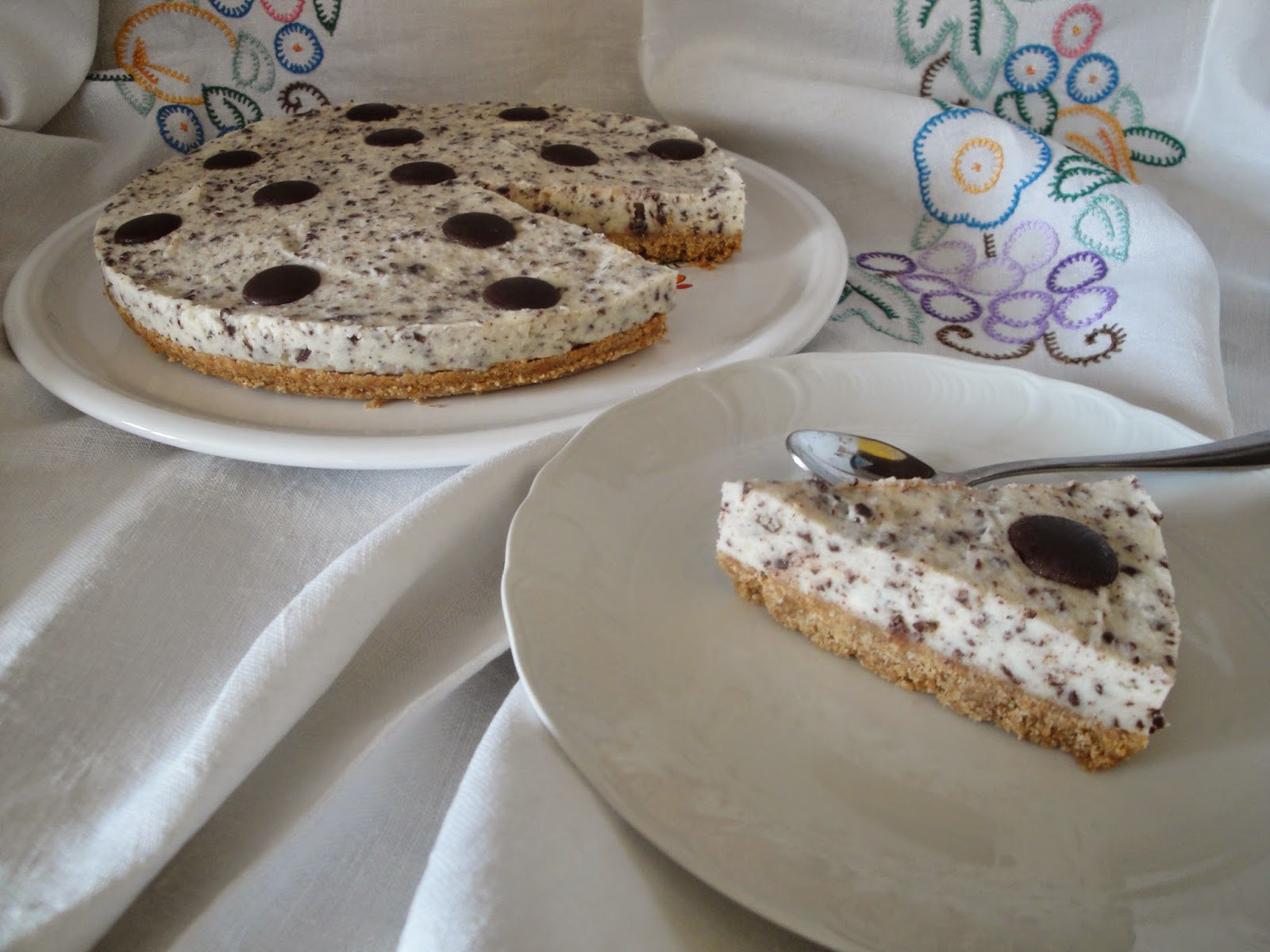 Arcobaleno di Zucchero: Cheesecake alla stracciatella