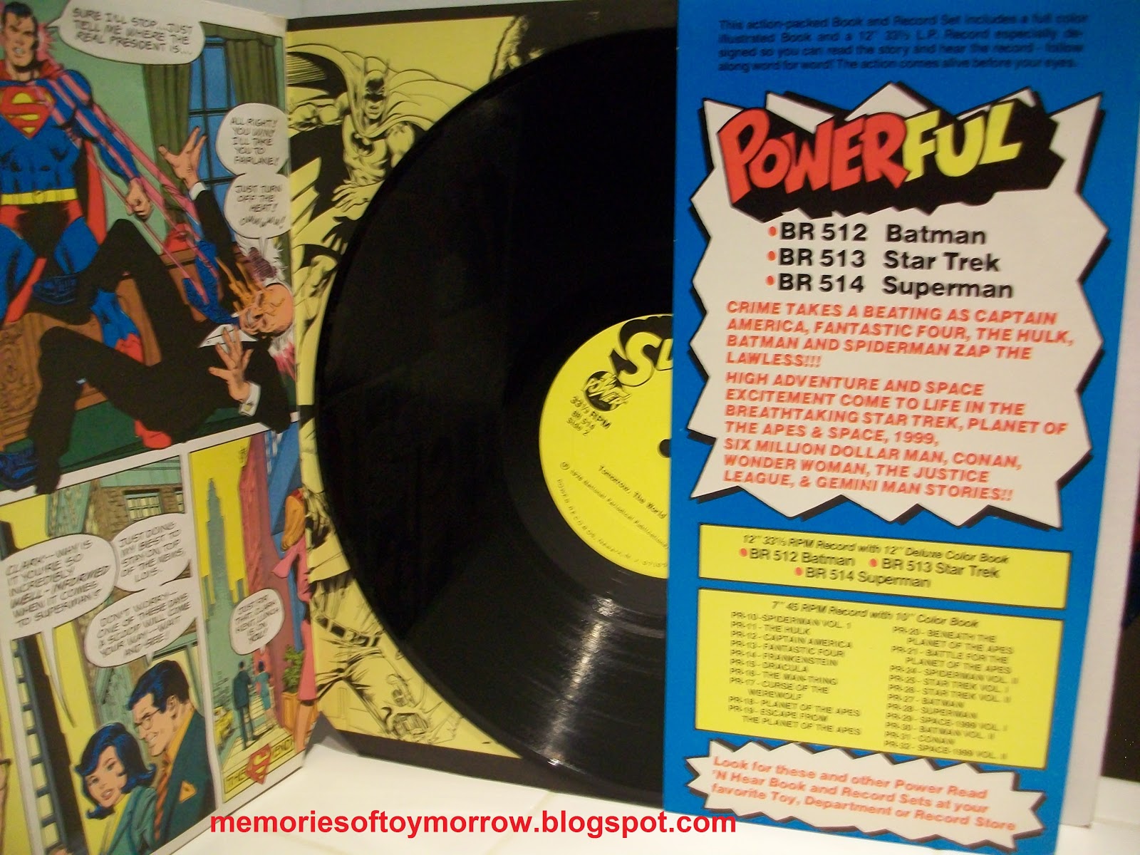 Memories of Toymorrow: Superman Power Records Book and Record Set from ...