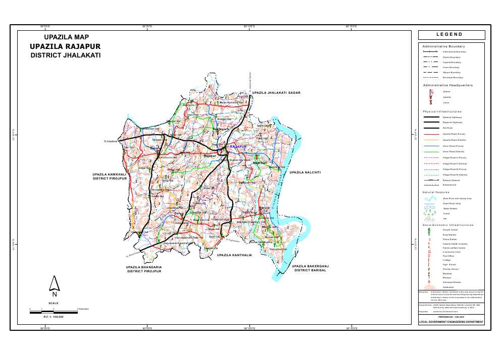 Mouza & Land Use Maps of Rajapur Upazila, Jhalokathi, Bangladesh ...