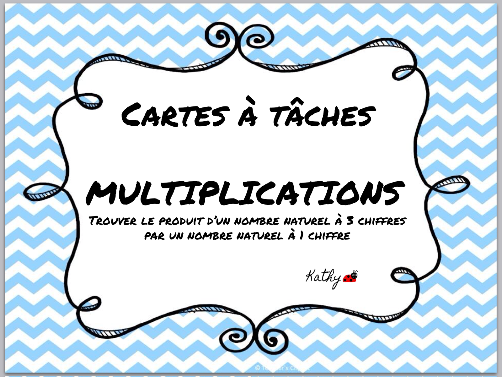 Cartes à tâches: Multiplications