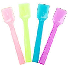 Different types of Plastic Ice-cream spoon