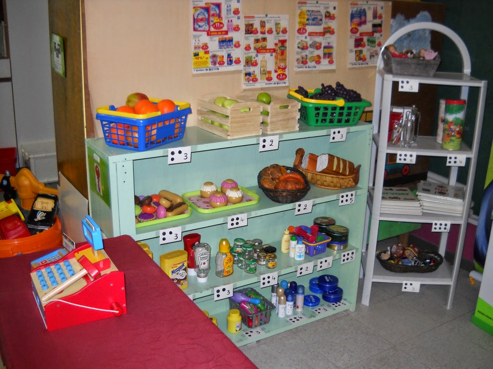 Juf Katrien: Thema ' de winkel ' in de klas