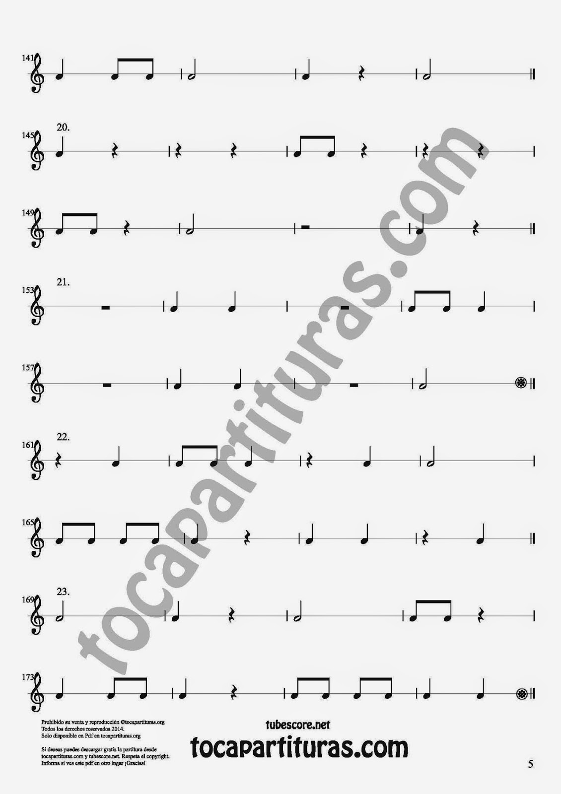 diegosax: 27 Ejercicios Rítmicos en 2/4 Partituras de Ritmos con Negra ...