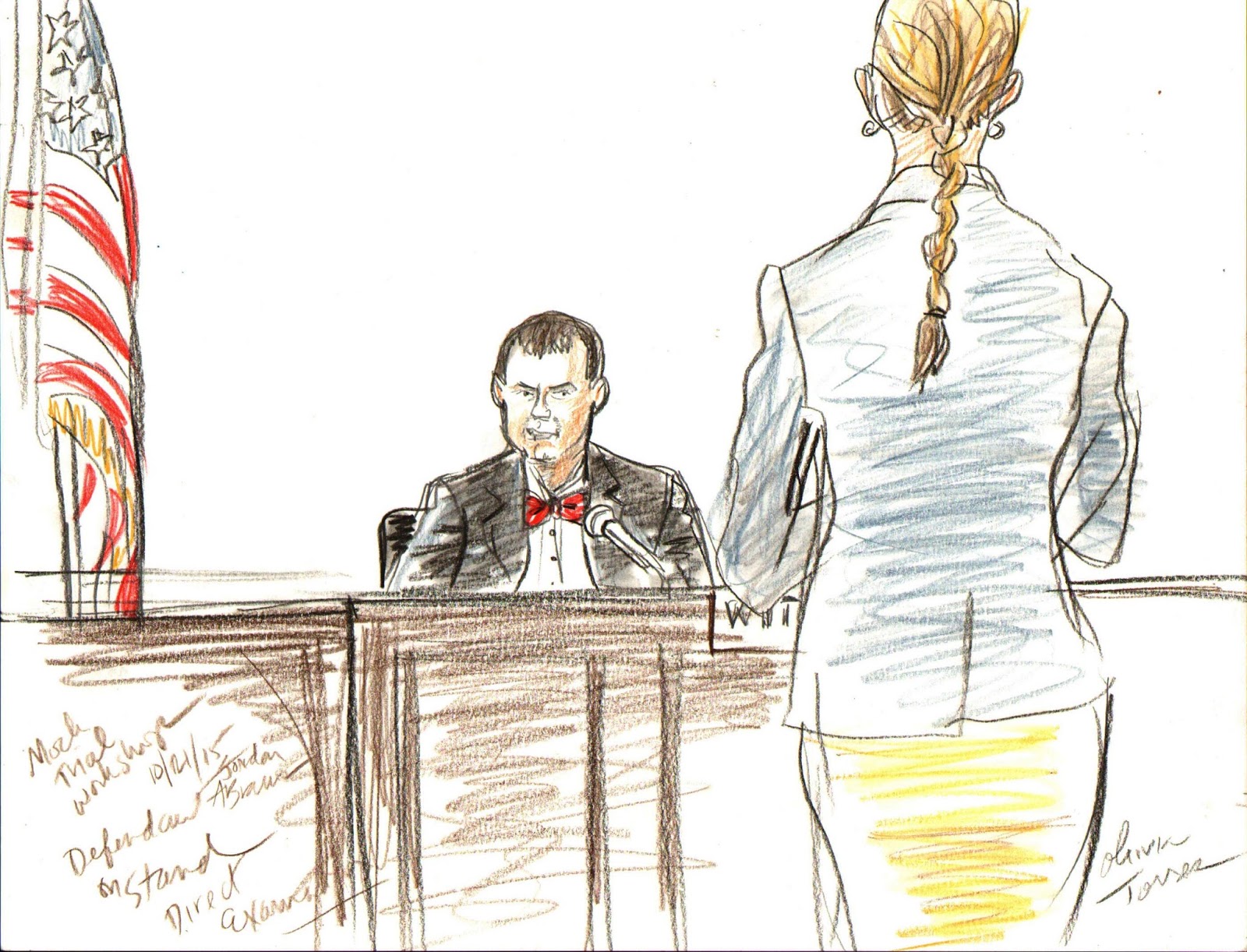 Mock Trial Courtroom Art
