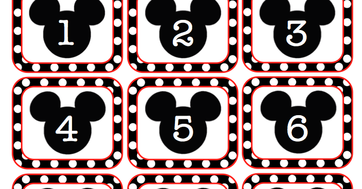 Mickey Mouse Numbers 1 10