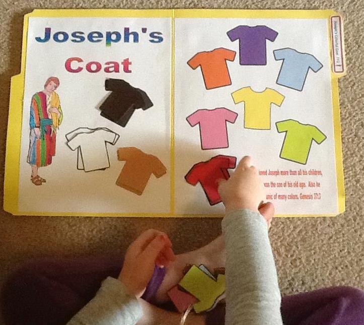 Joseph's Colorful Coat File Folder Game | Bible Fun For Kids