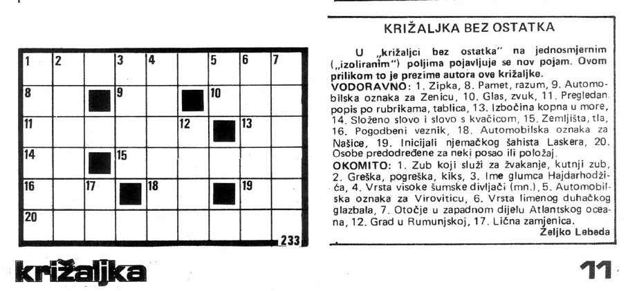 ZAGONETAČI I RJEŠAVAČI: VARIJACIJA KRIŽALJKE!