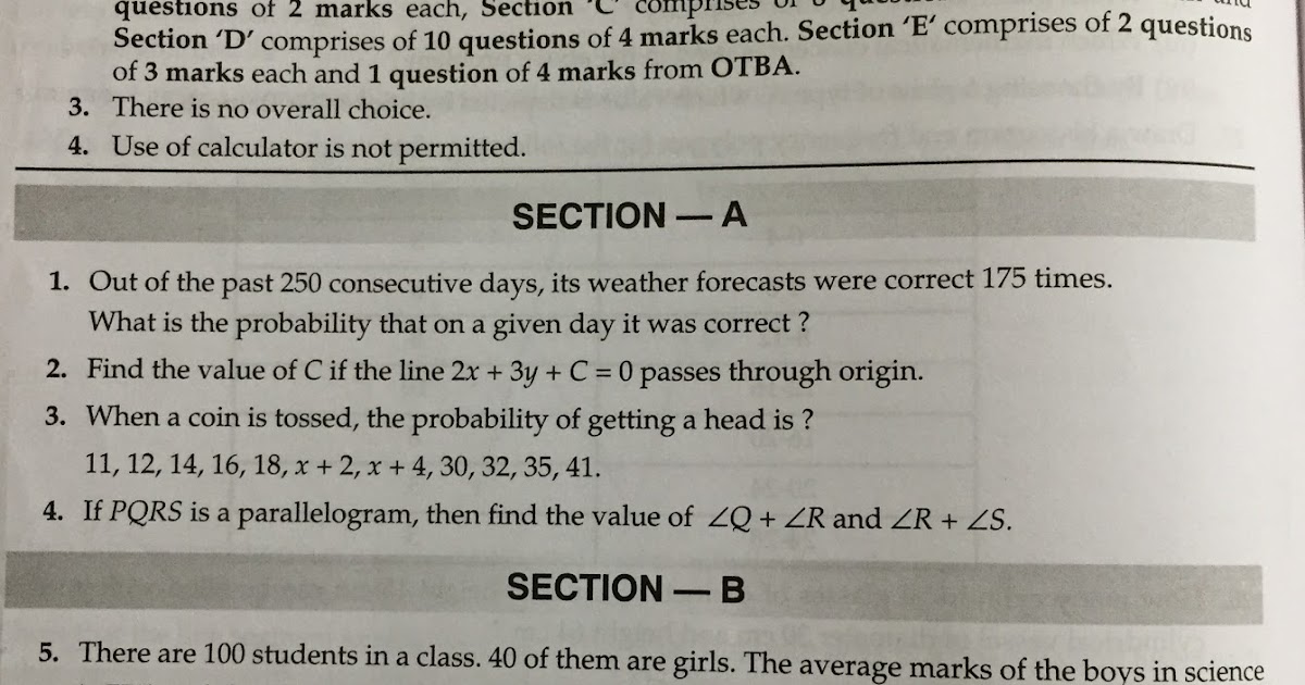 APS, Golconda | Priyanka Gupta: class 9/ MATHS/ sample paper 3