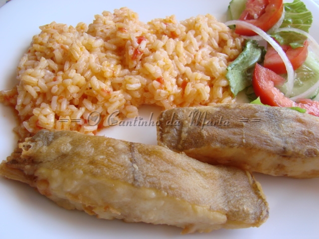 O Cantinho da Marta: Solha Frita com Arroz de Tomate