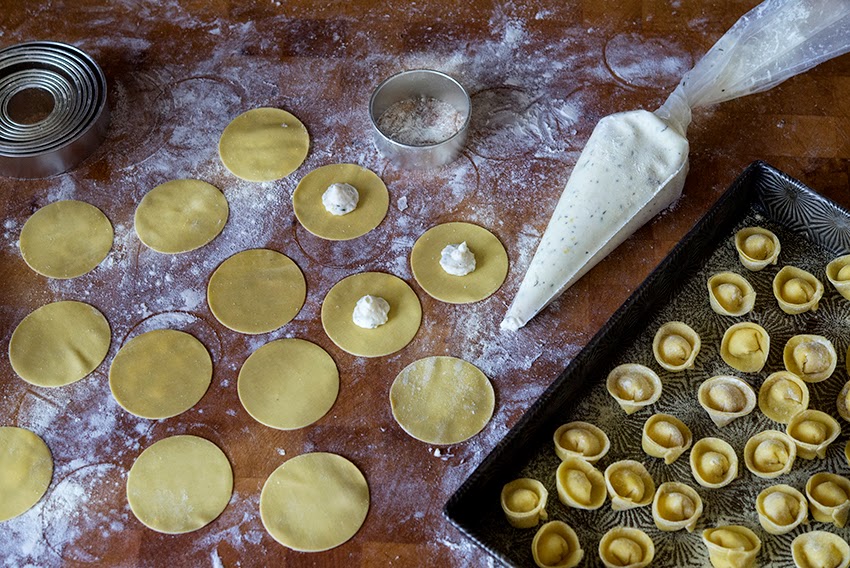 Homemade Pasta: Cappelletti or 'Little Hats' - WILD GREENS & SARDINES