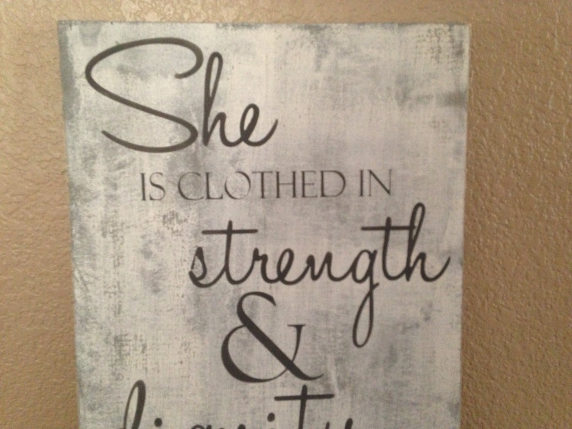 Auction: Proverbs 31 Wooden Sign | Heart Strings